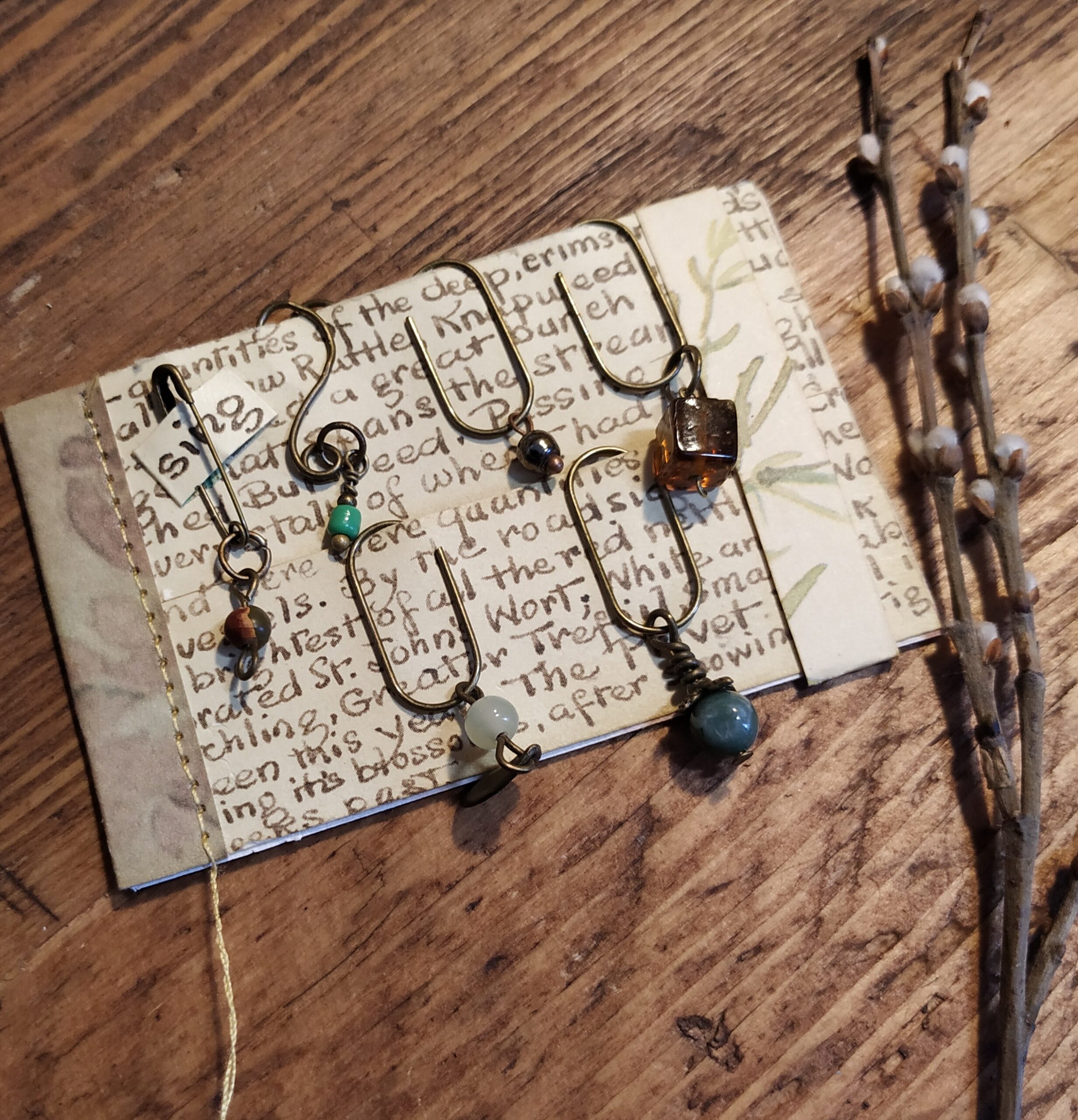 Woodland Inspired Book Charms, Set of 6 (bc8)